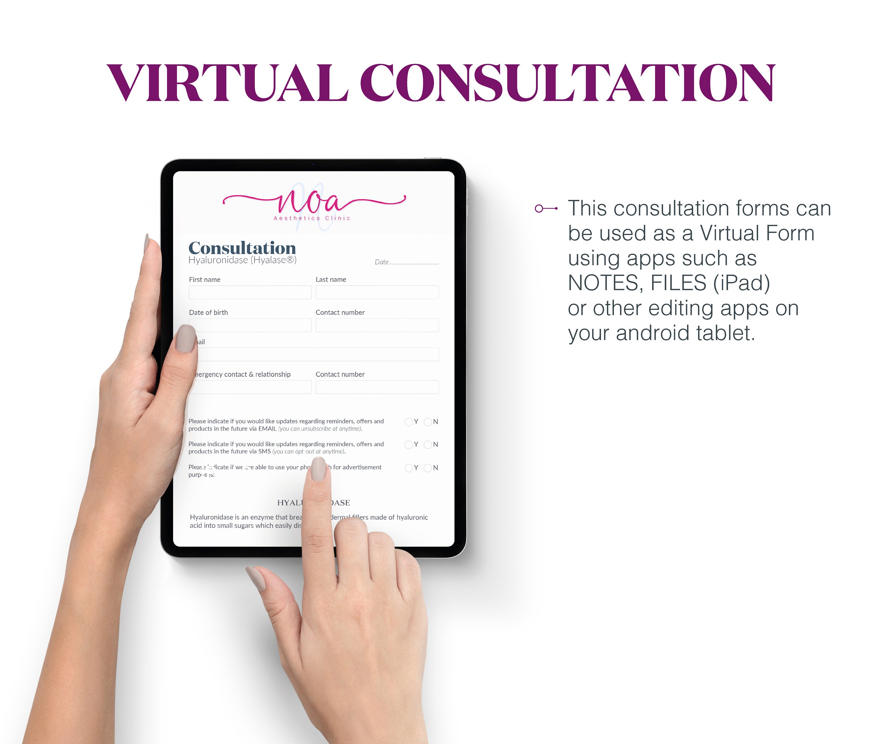 Hyaluronidase hyalase® Bundle. Hyalase Consent Form. Hyalase - Etsy Canada