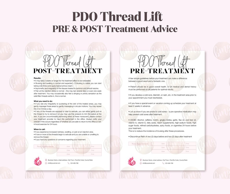 PDO Thread Lift Consultation Fully Editable Thread Lift - Etsy UK