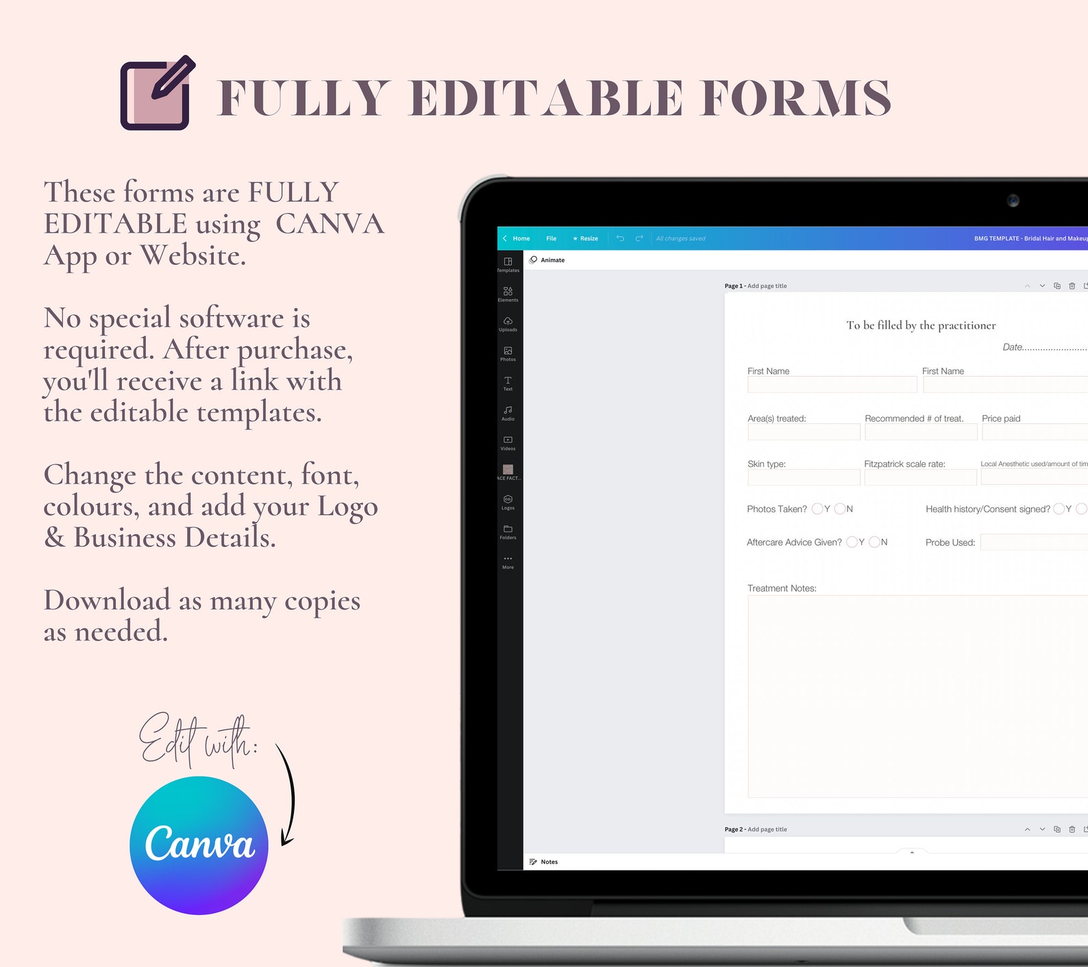 Plasma Pen Consent and Consultation Forms. Fibroblast Patient Consent ...