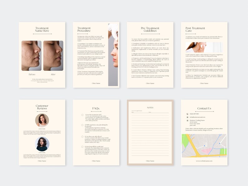 Patient Guidebook for Injectable Treatments. Client Booklet. Editable ...