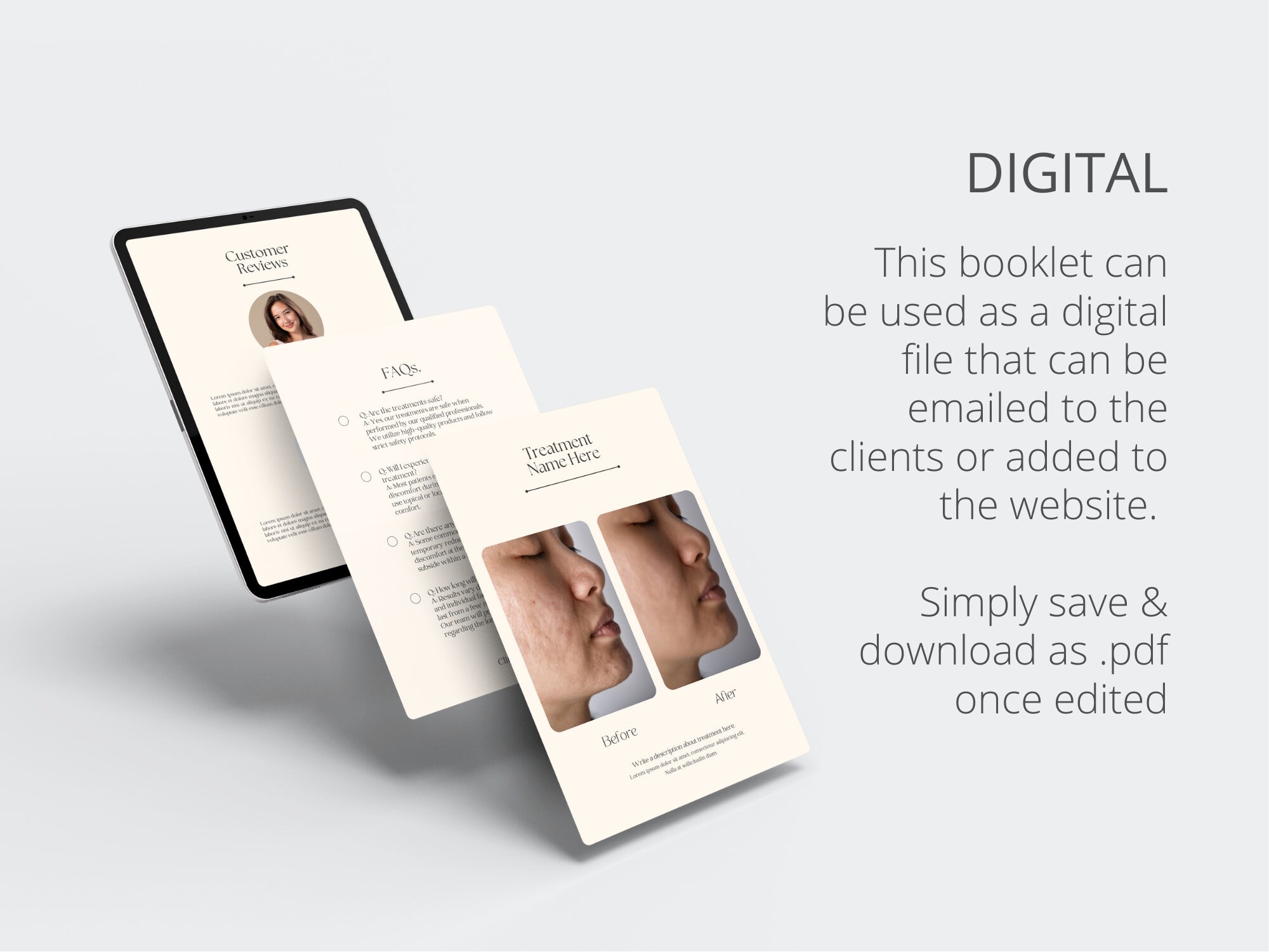 Patient Guidebook for Injectable Treatments. Client Booklet. Editable ...