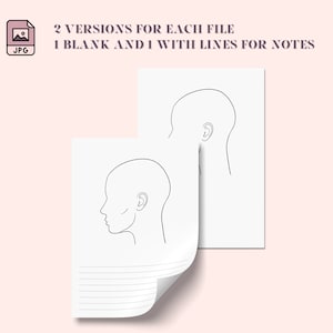 Printable Head Sheets. Hairdressing Head Sheets. Technical Head Sheets ...