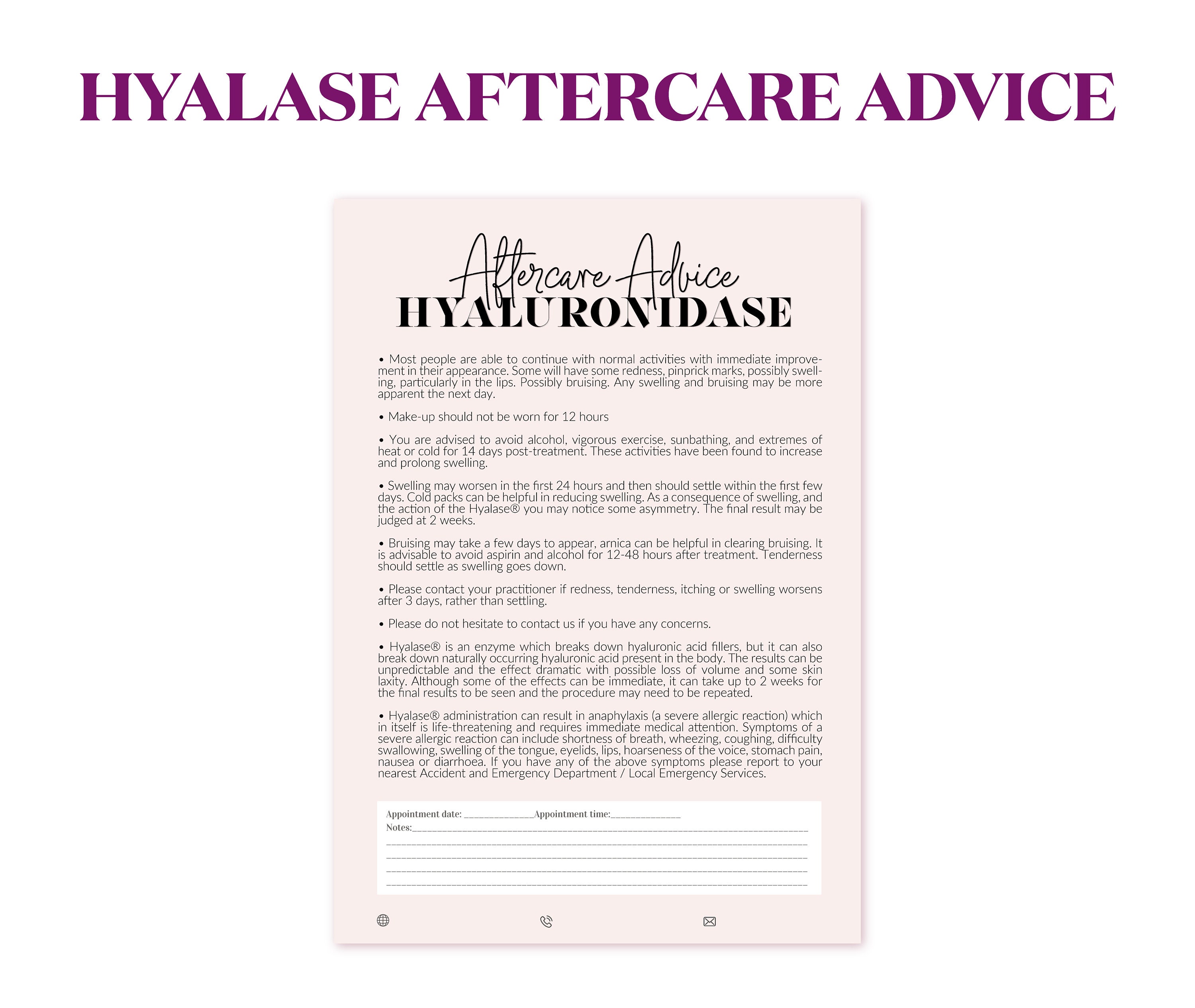 Hyaluronidase hyalase® Bundle. Hyalase Consent Form. Hyalase - Etsy Canada