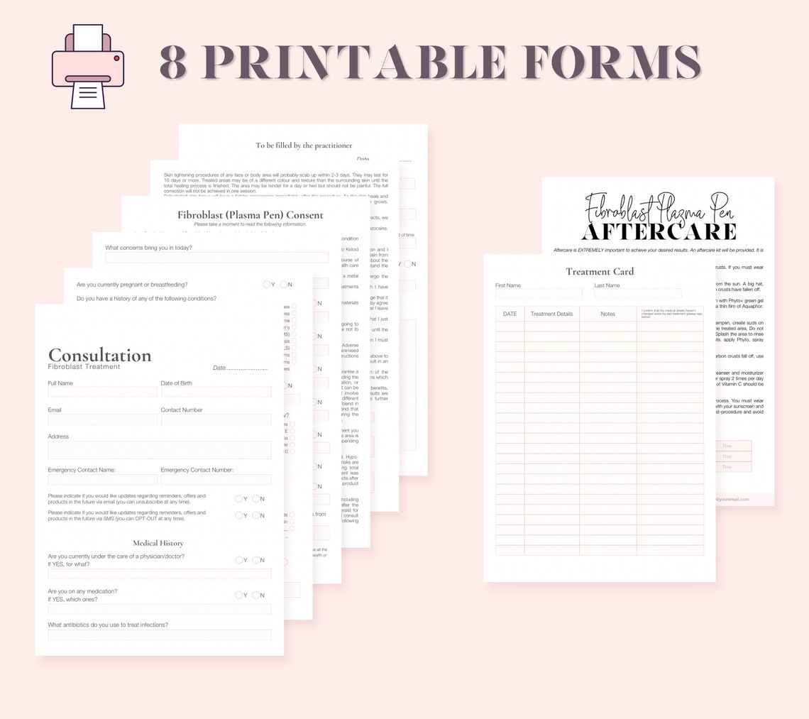 Plasma Pen Consent and Consultation Forms. Fibroblast Patient Consent ...
