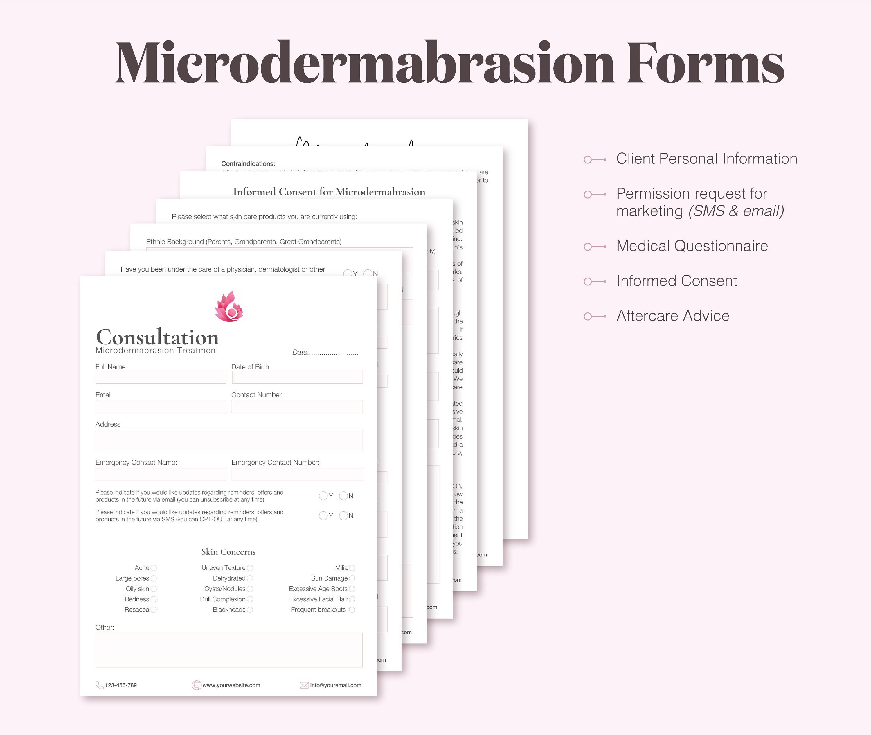 Microdermabrasion Consent Forms | FULLY EDITABLE | Dermabrasion ...