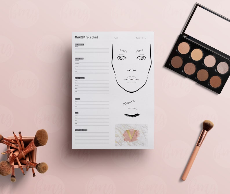 Makeup Face Chart. Face Chart. Makeup Consultation Form. Makeup ...