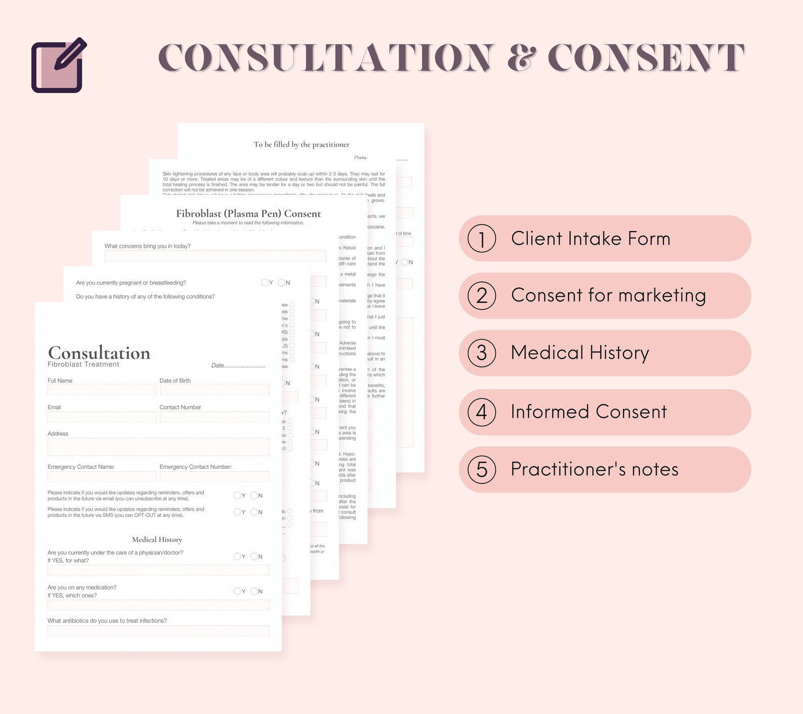 Plasma Pen Consent and Consultation Forms. Fibroblast Patient Consent ...