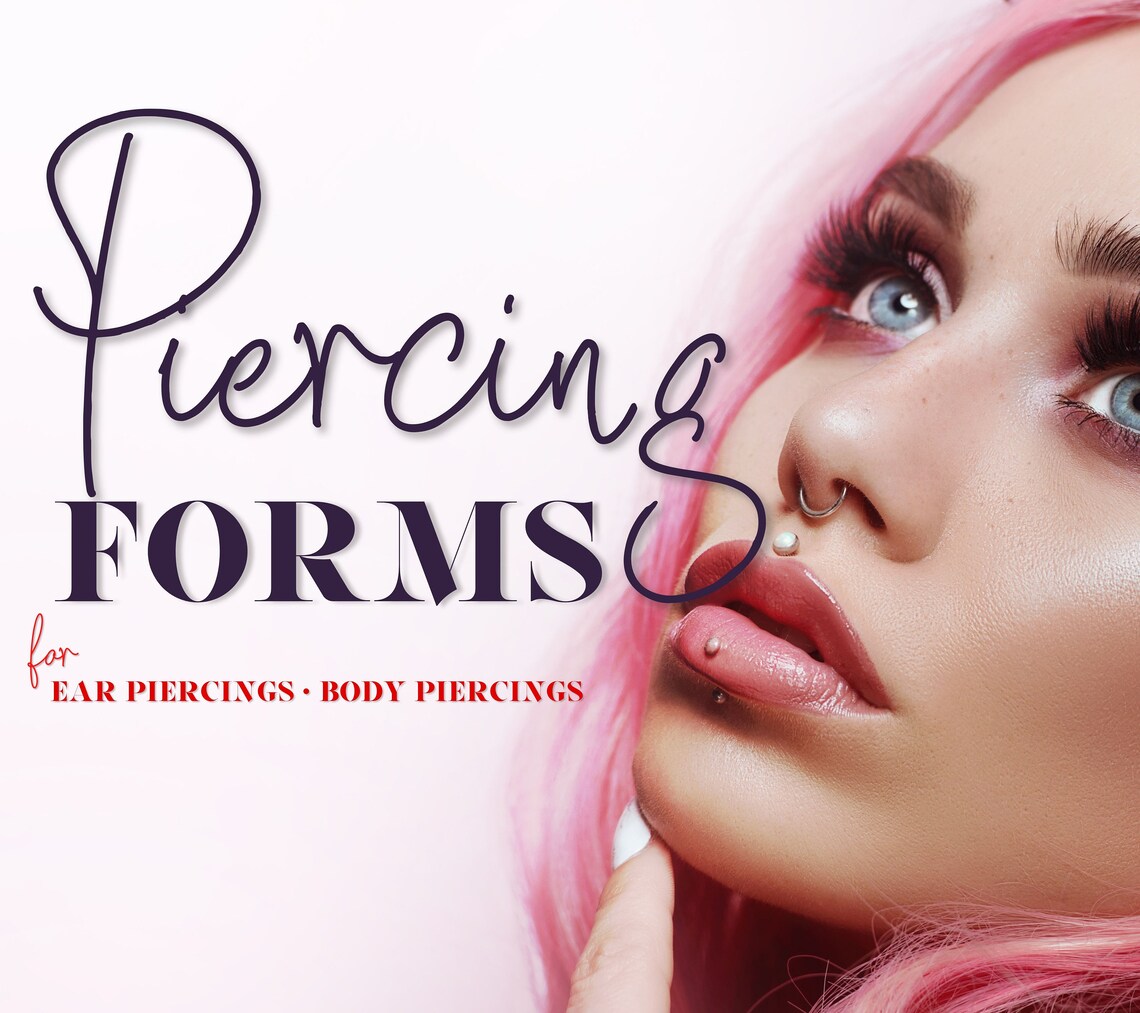 Body Piercing Forms. Informed Consent & Aftercare Advice. - Etsy