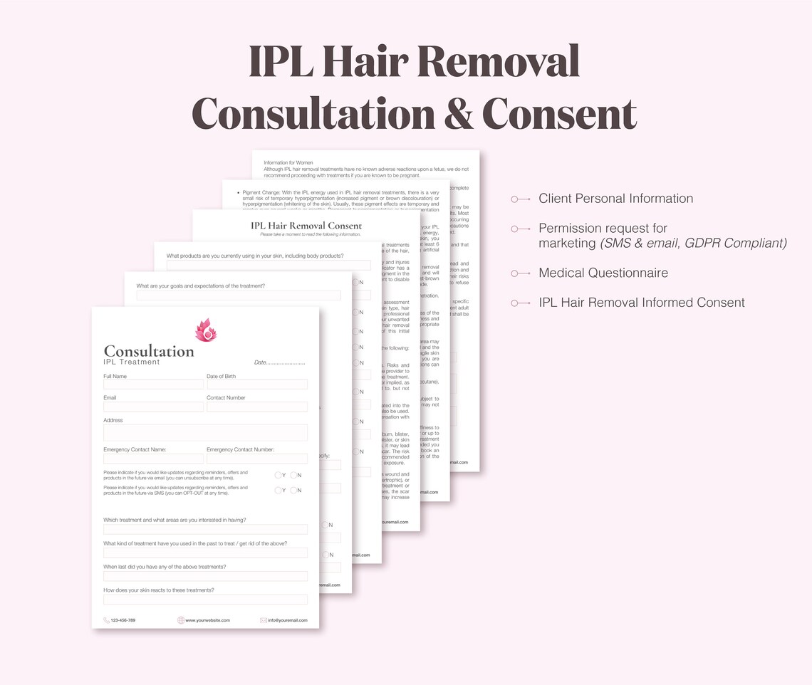 IPL Treatment Consultation Forms Ipl Hair Removal Consent Form ... IPL Treatment Consultation Forms Ipl Hair Removal Consent Form ...
