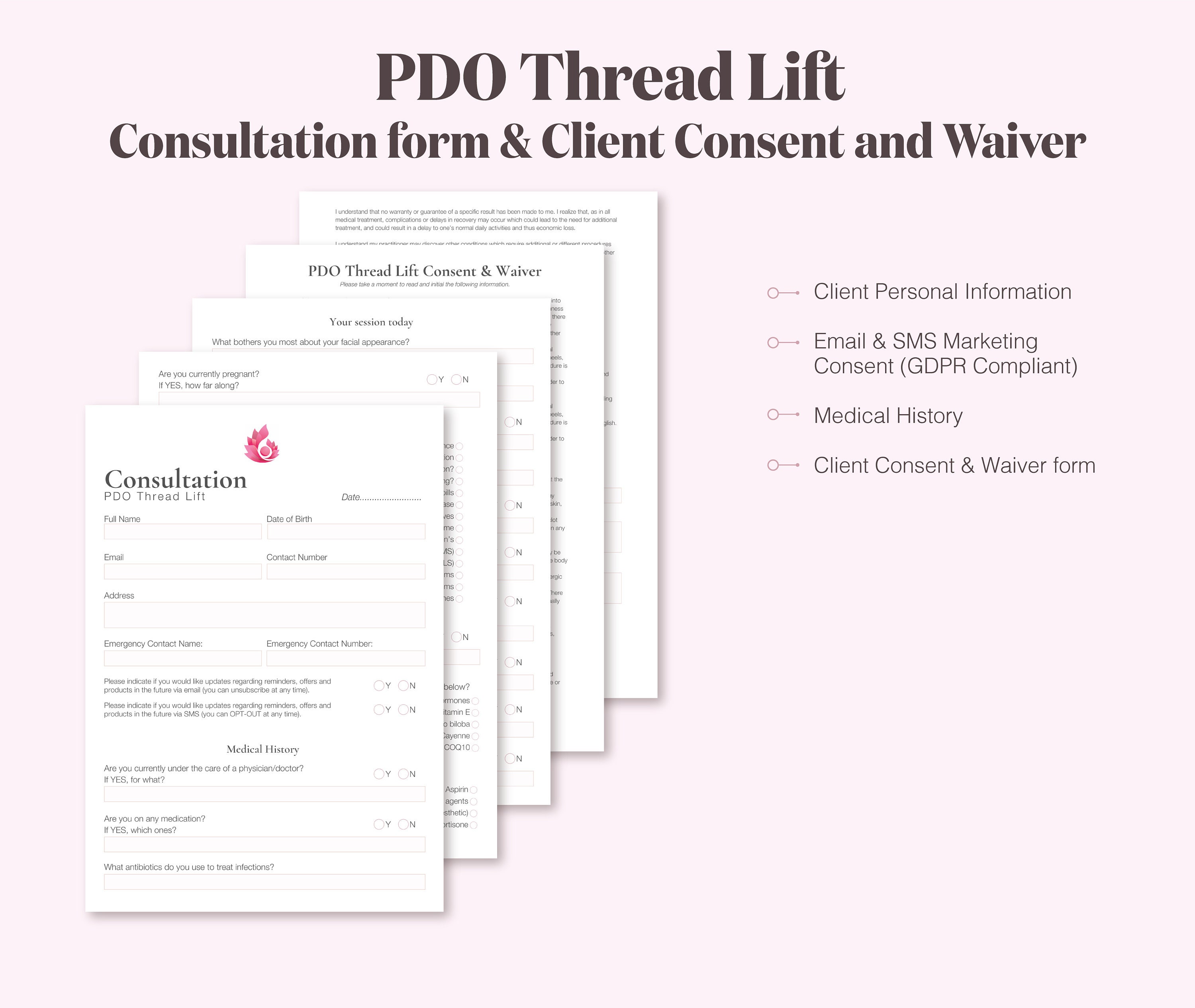 PDO Thread Lift Consultation Fully Editable Thread Lift - Etsy UK