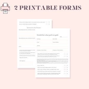 Detailed Hair Colour Patch Test Guide for Hairdressers. FULLY EDIABLE ...