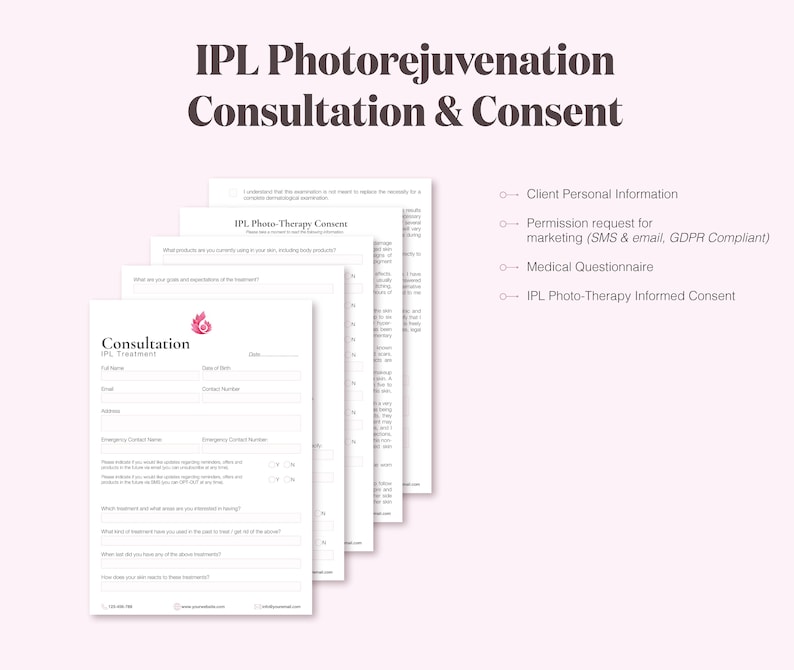 IPL Treatment Consultation Forms | Ipl Hair Removal Consent Form ...