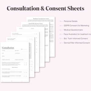 Injectables Forms: Botox, Dermal Filler, Injectables Consultation Forms ...