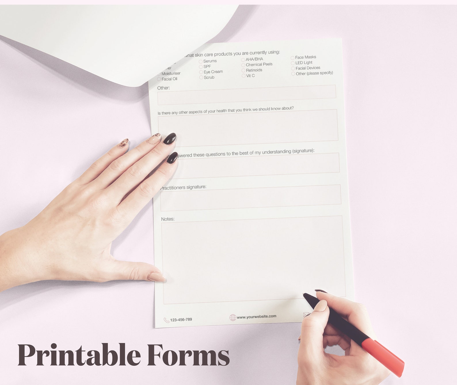 Chemical Peel Consent Form **FULLY EDITABLE** Facial Forms. Peels ...