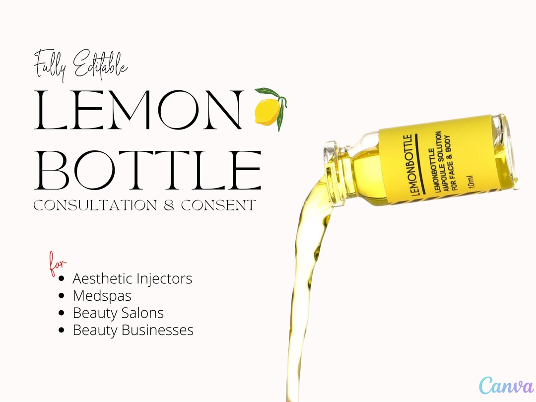 LEMONBOTTLE Consent and Consultation Form. Lemon Bottle Client - Etsy