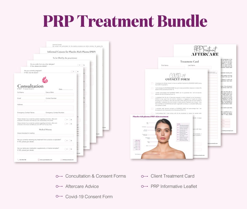 PRP Platelet Rich Plasma Treatment Bundle Fully Editable - Etsy UK