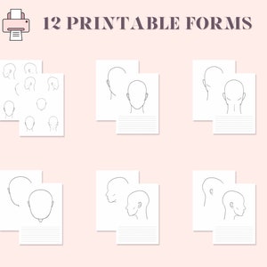 Printable Head Sheets. Hairdressing Head Sheets. Technical Head Sheets ...