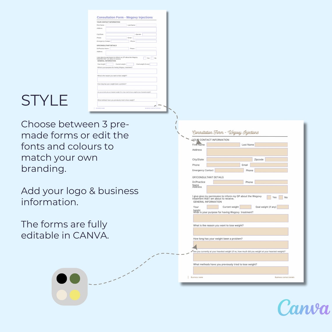 Wegovy Consultation and Consent Forms. Semaglutides Injections. Patient ...