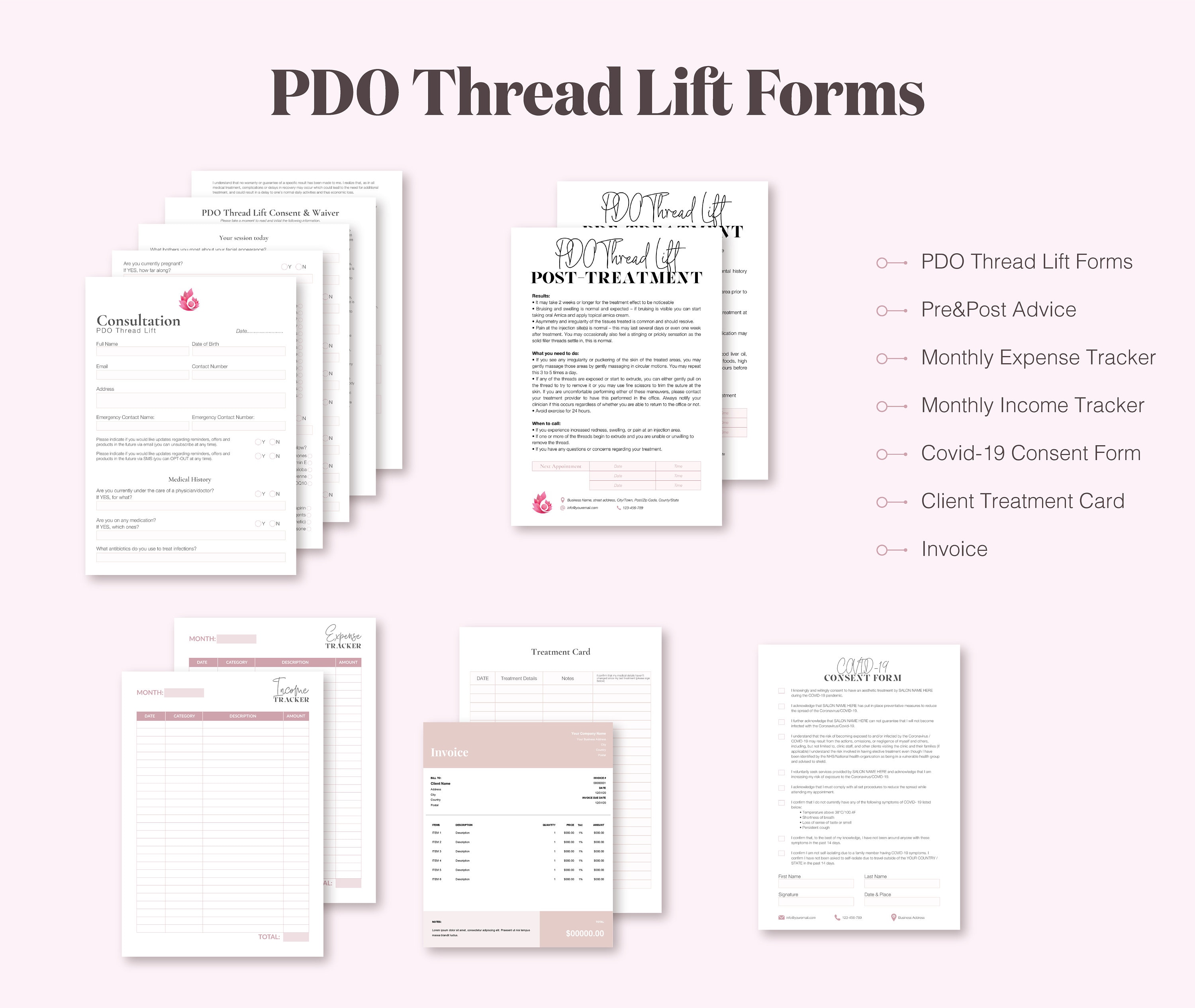 PDO Thread Lift Consultation Fully Editable Thread Lift - Etsy UK