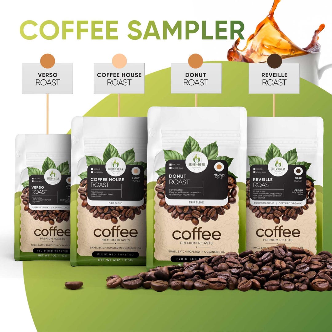 Green to Mean Coffee Sampler Pack - Etsy