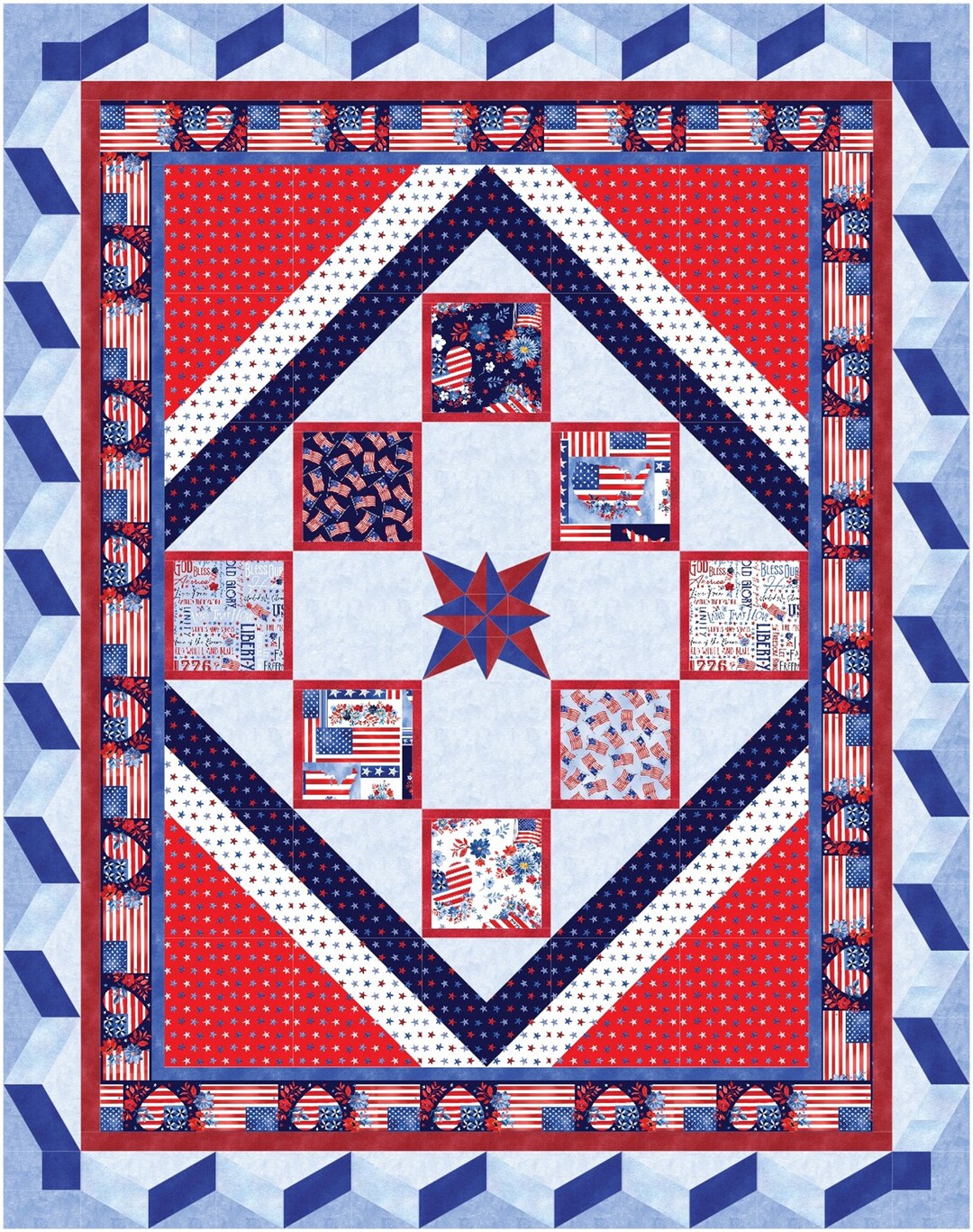 Trip Around the Wild Quilt Pattern 75 X 96 PDF - Etsy
