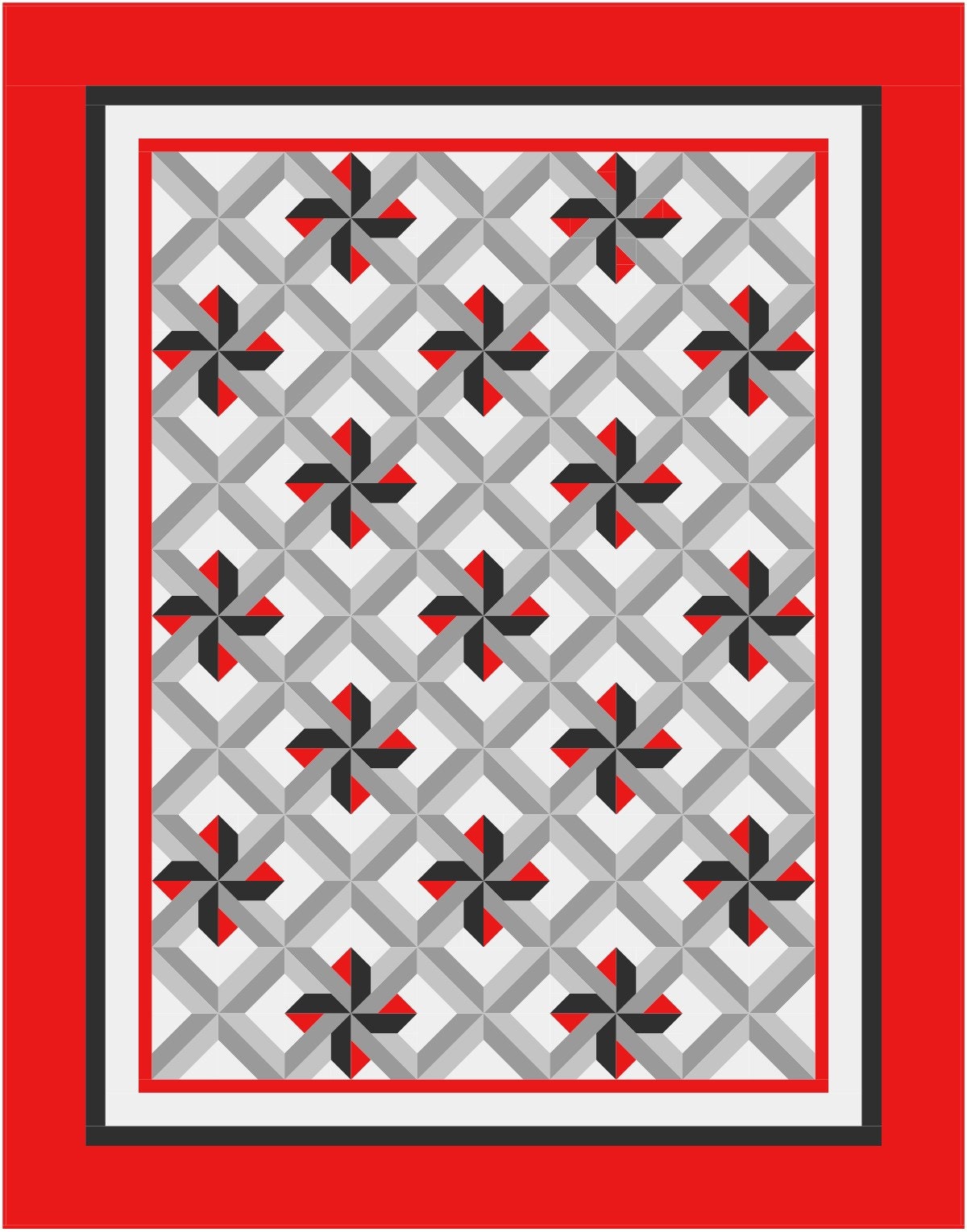 All A-whirl Quilt Pattern in Multiple Sizes - PDF - Etsy