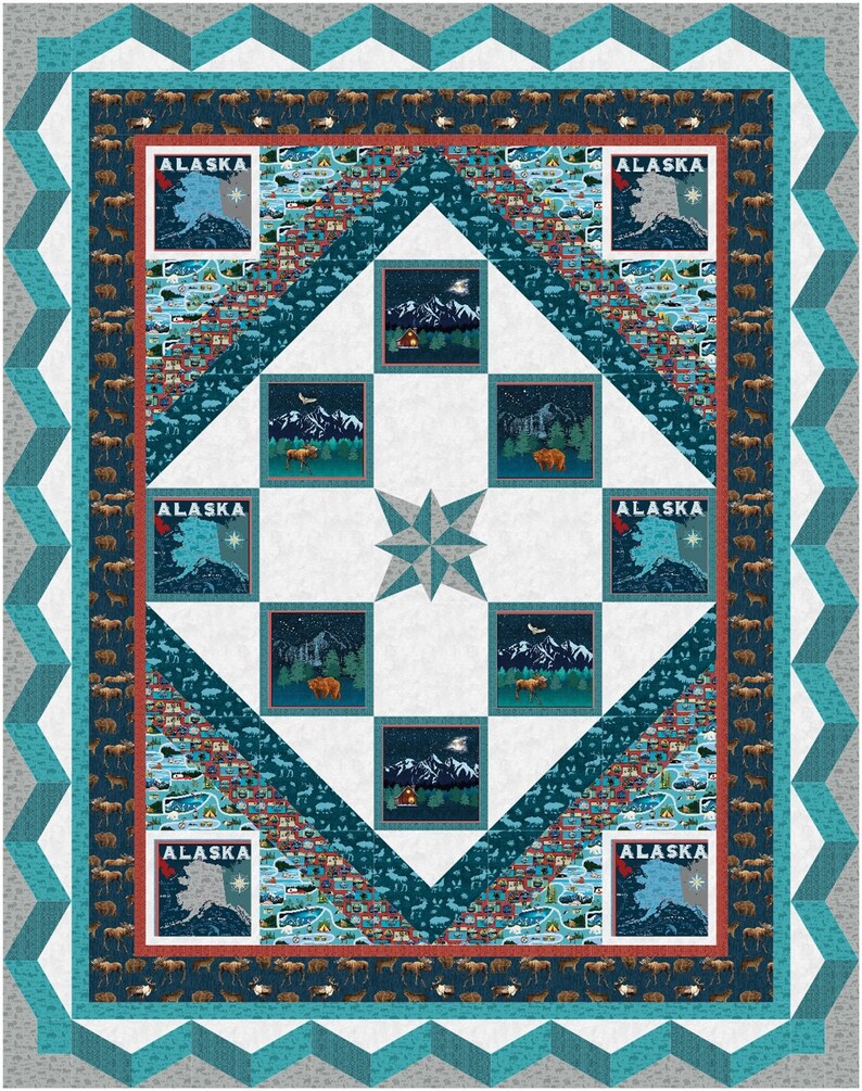 Trip Around the Wild Quilt Pattern 75" X 96" - PDF - Etsy