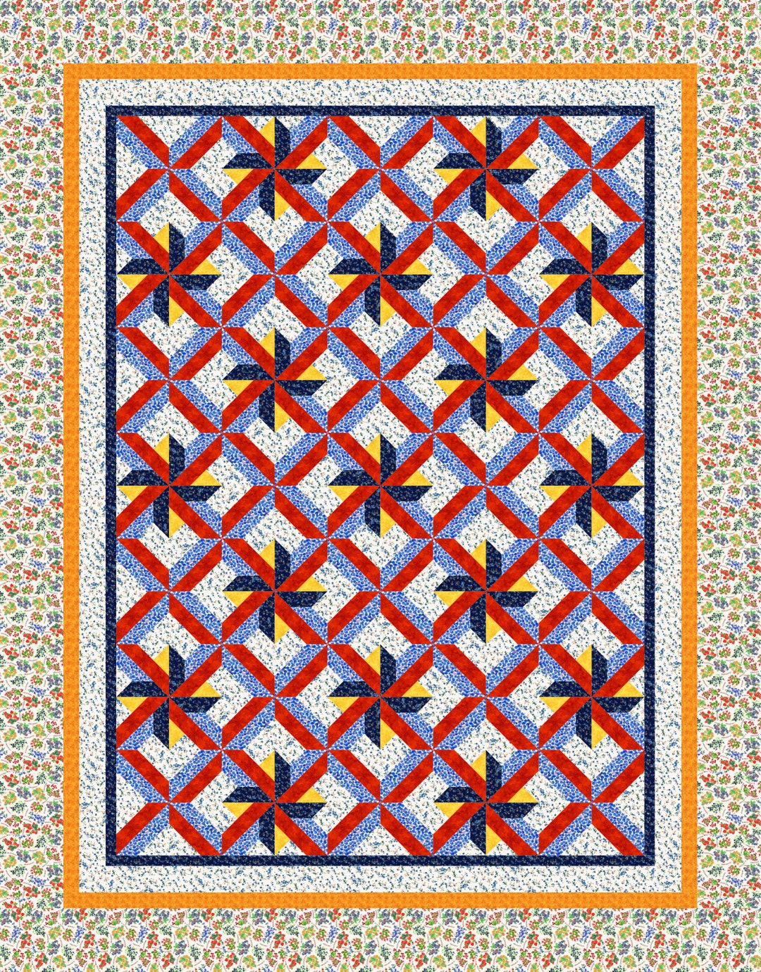 All A-whirl Quilt Pattern in Multiple Sizes PDF - Etsy