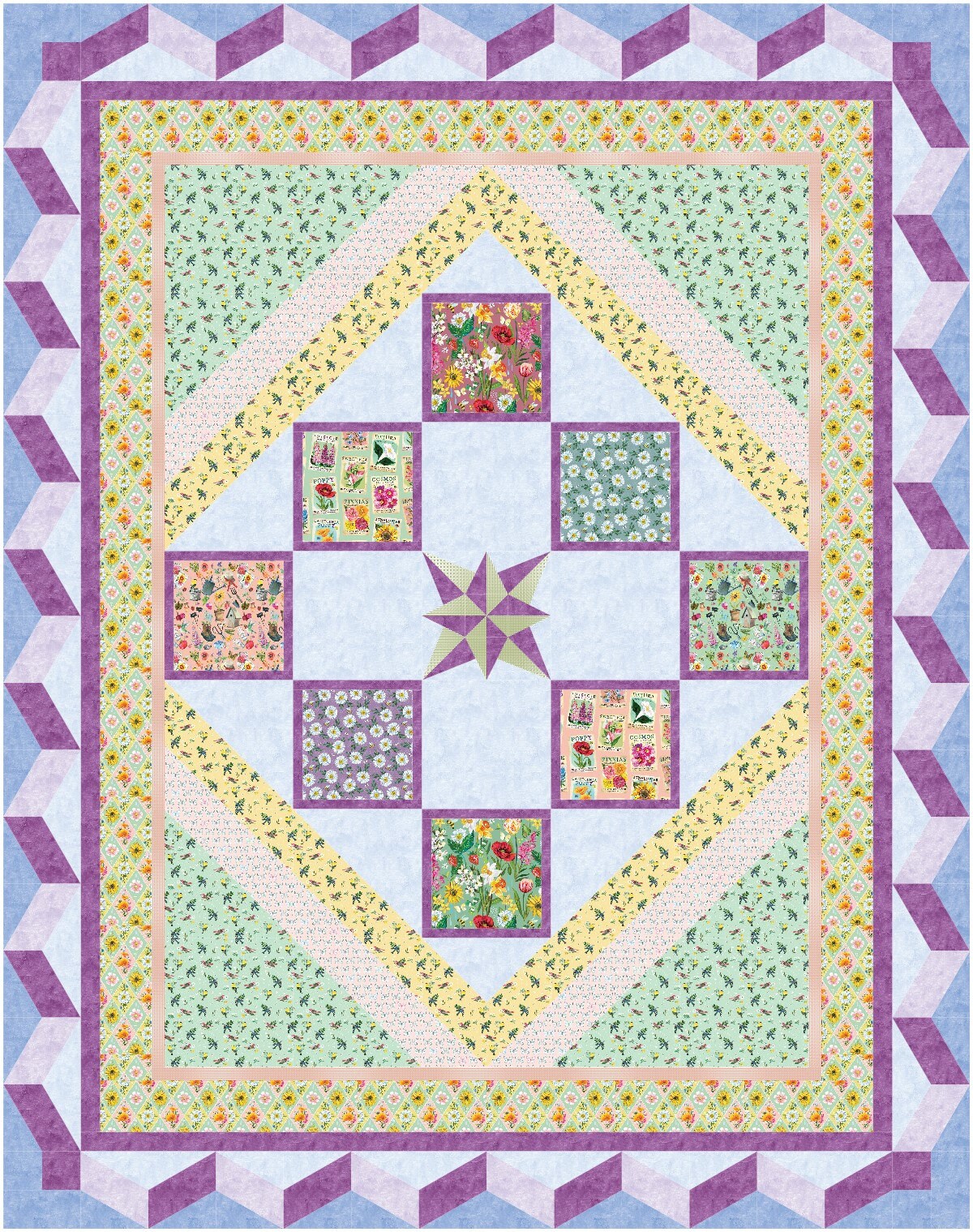 Trip Around the Wild Quilt Pattern Twin Size - PDF - Etsy
