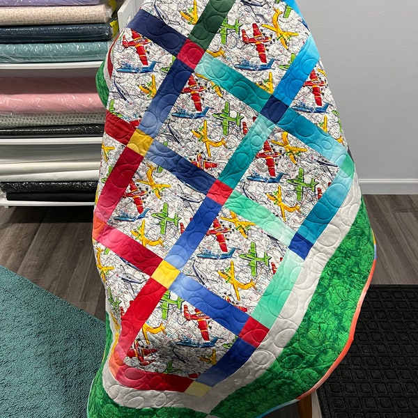 Airplane Quilt - Etsy