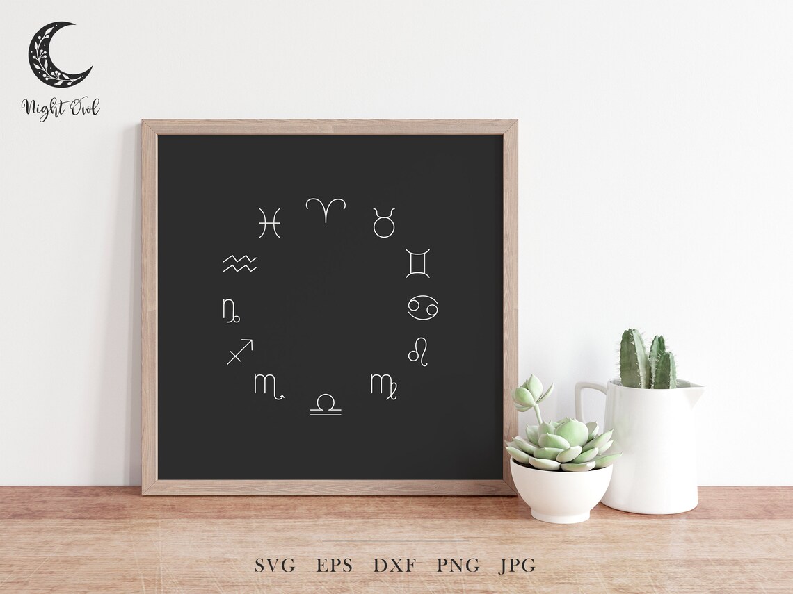 Astrology Signs SVG Bundle Horoscope Svg Zodiac Signs Svg - Etsy