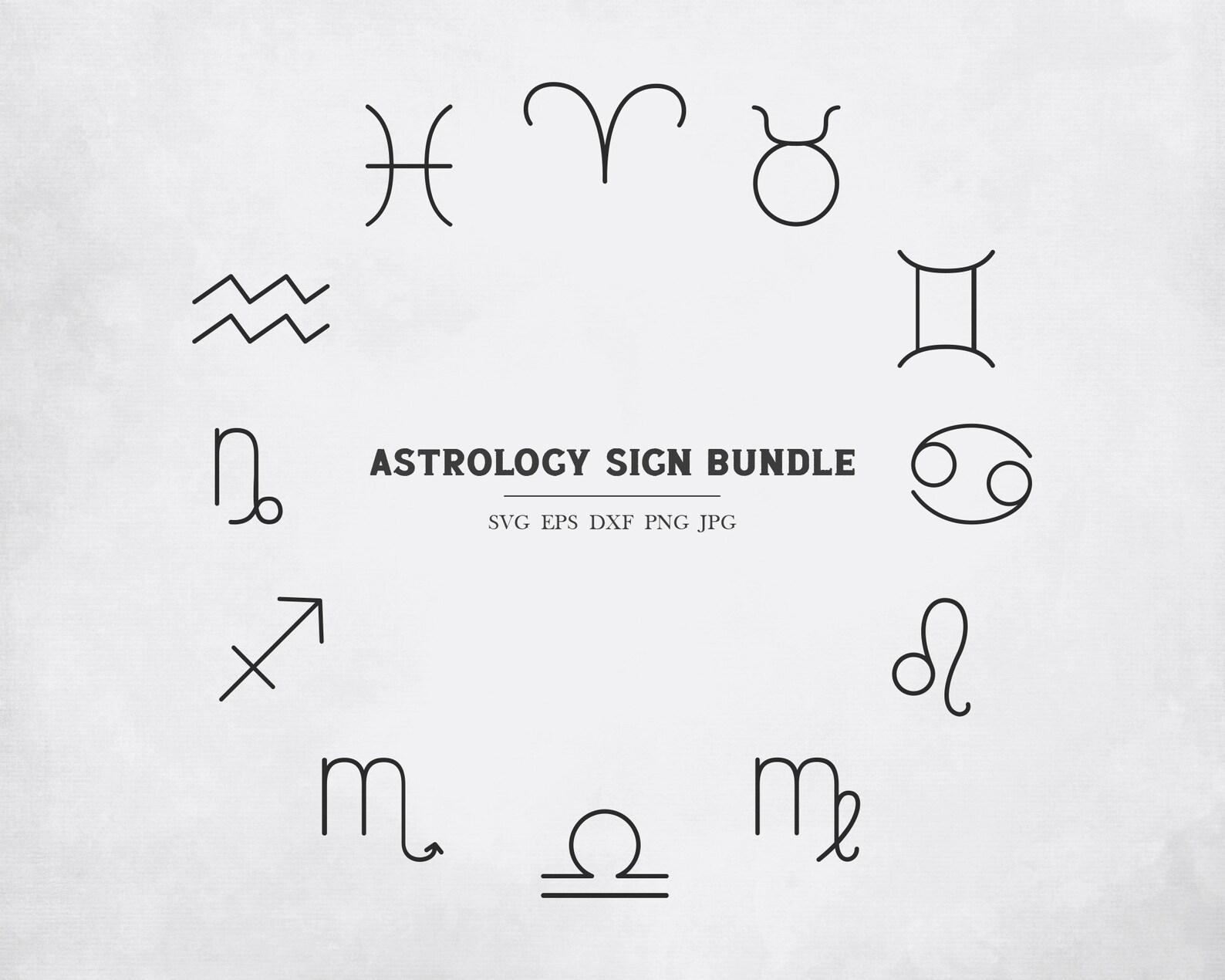 Astrology Signs SVG Bundle - Horoscope Svg, Zodiac Signs Svg, Zodiac ...