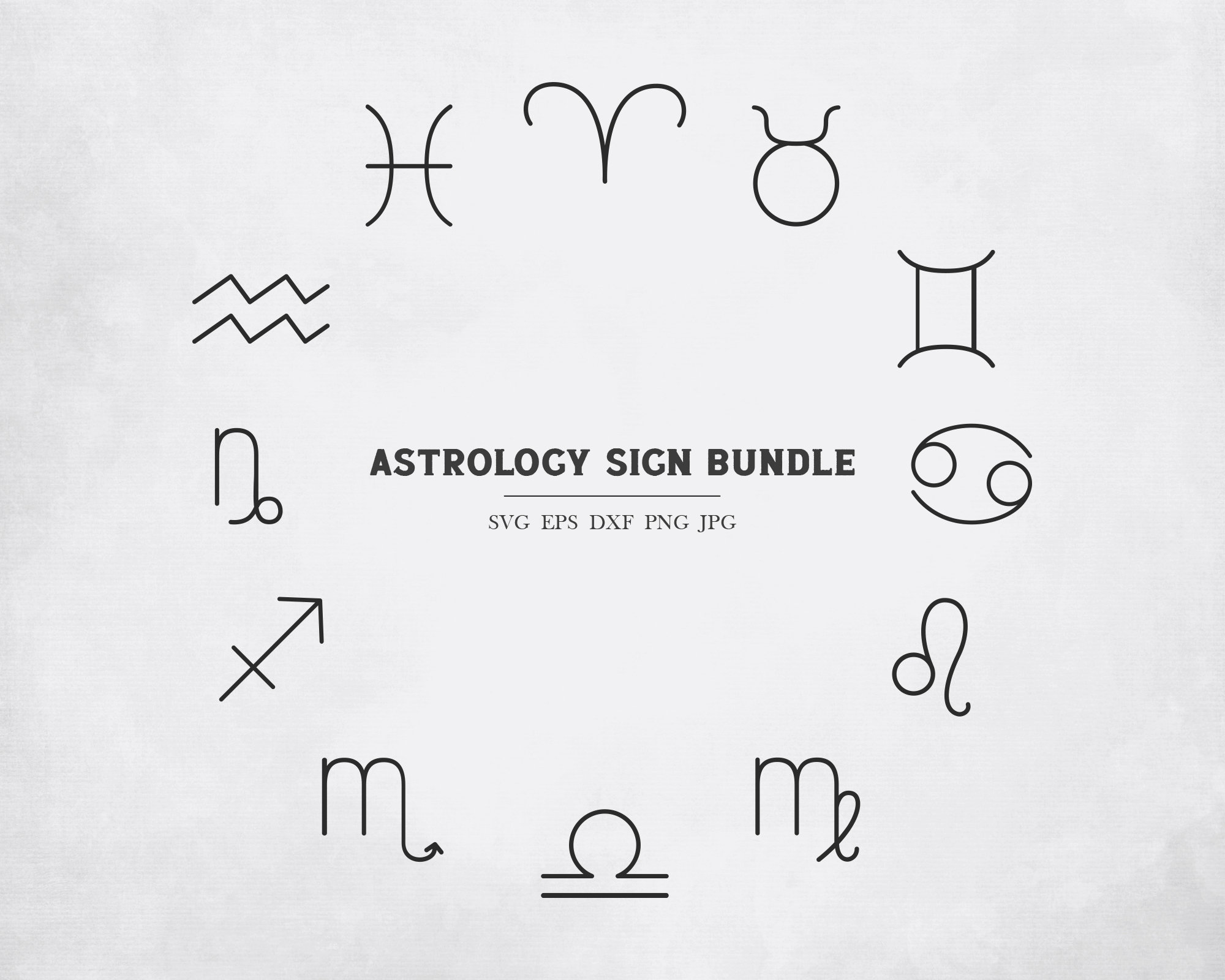 Astrology Signs SVG Bundle Horoscope Svg, Zodiac Signs Svg, Zodiac Svg ...