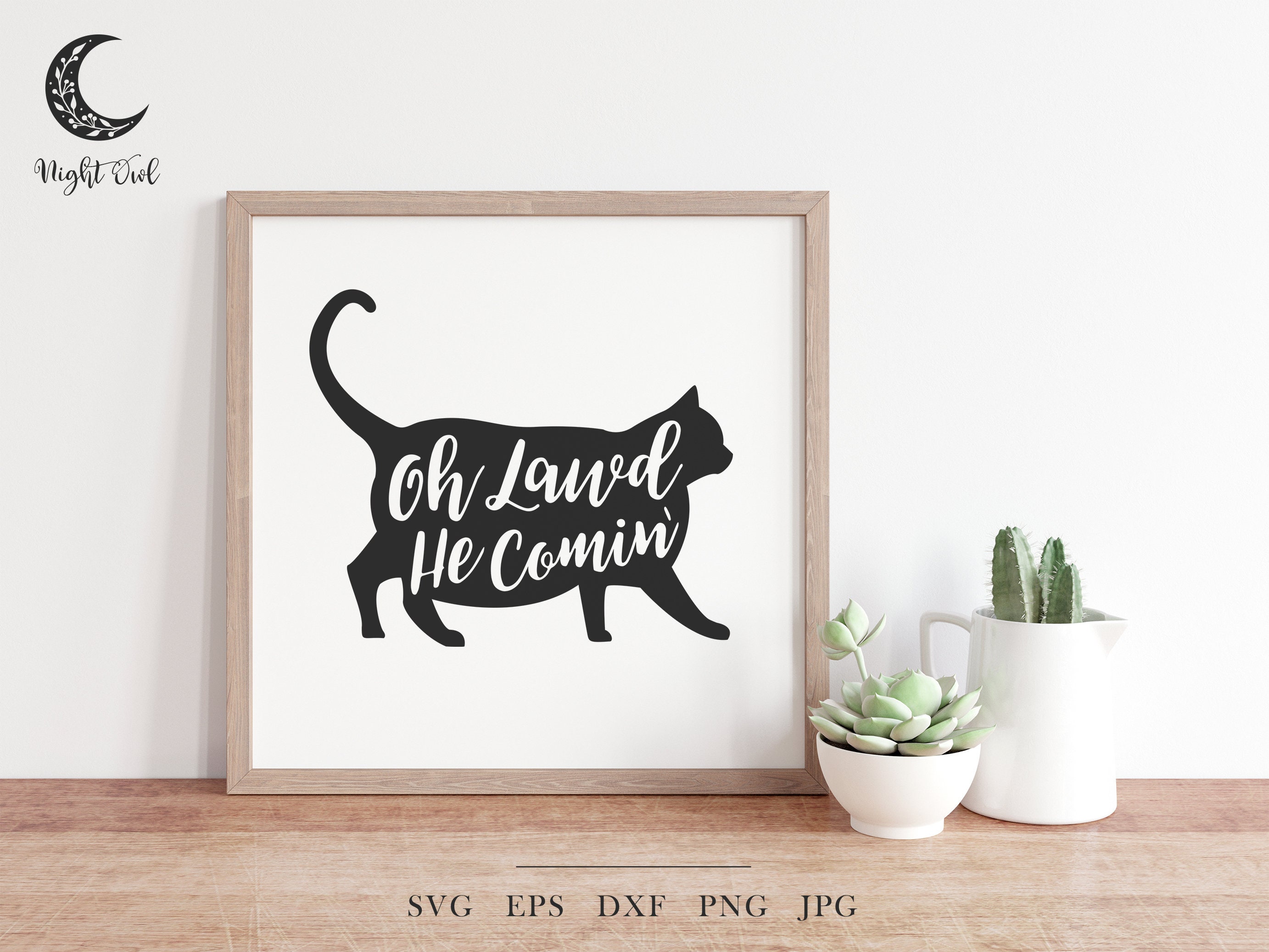 Oh Lawd He Comin' SVG Bundle Fat Cat Svg, Fur Mama Svg, Meme Svg Files ...