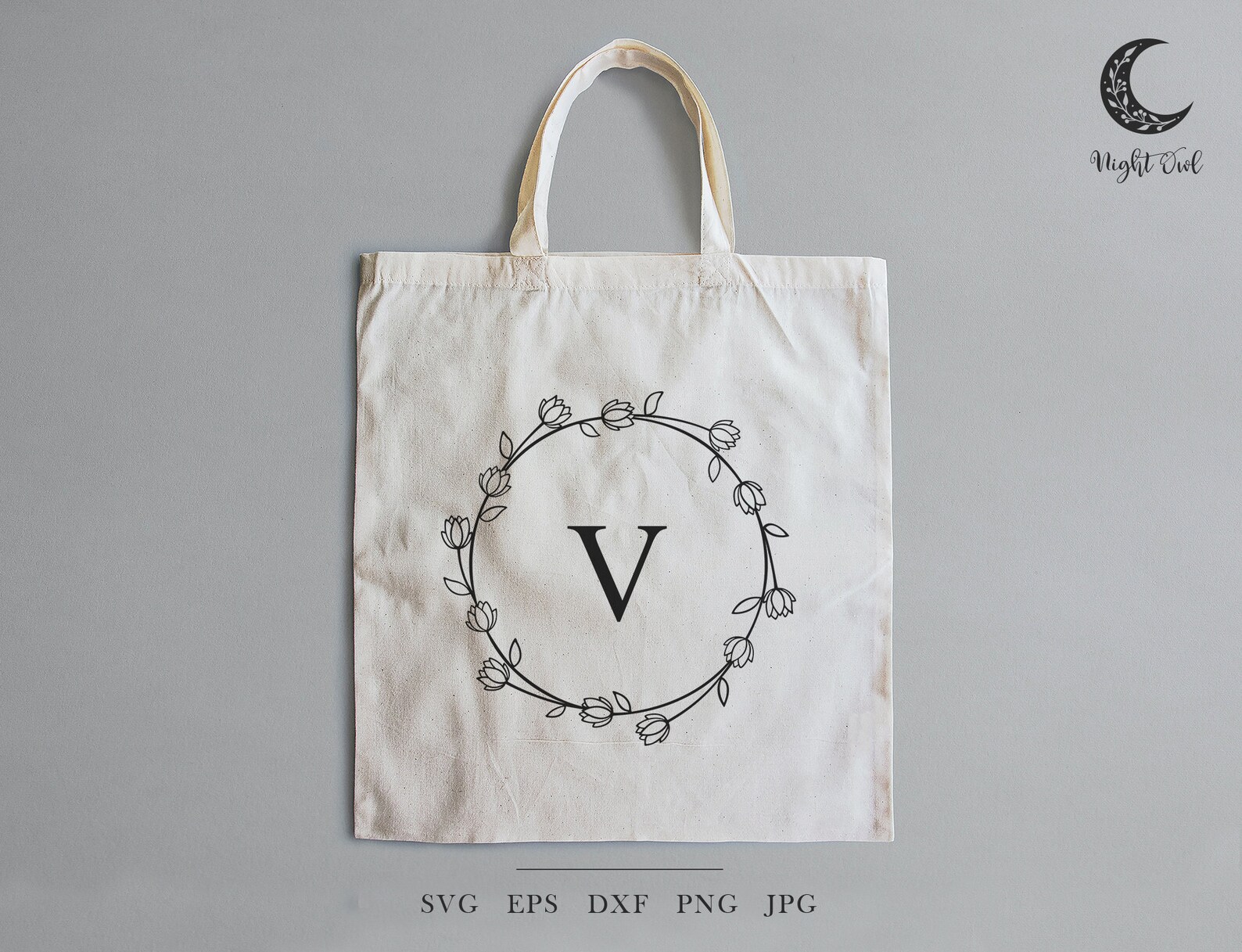 Tulip Wreath SVG Tulip Svg Monogram Frame Circle (Instant Download) - Etsy