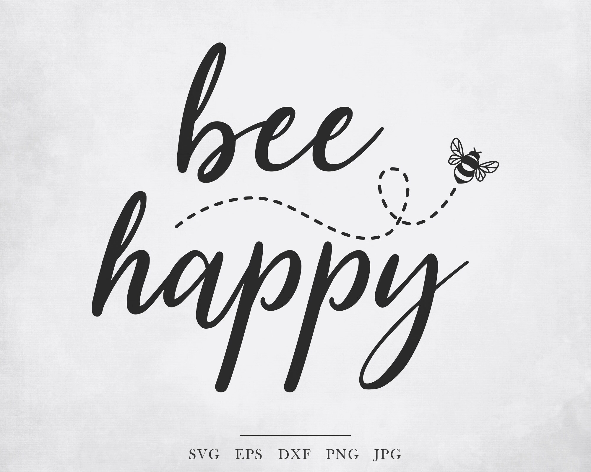 Bee Happy SVG - Motivational Svg, Good Vibes Svg, Spring Svg, Be Kind ...