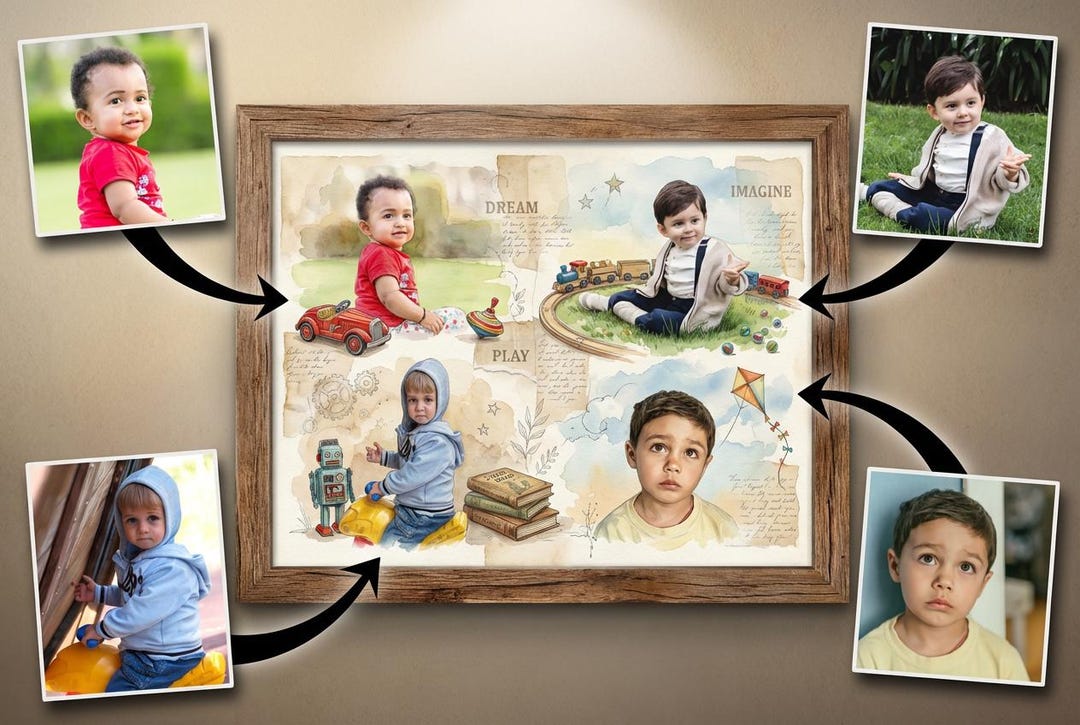 Personalized Photo Collage | Combine Different Photos | Kids, Pets ...
