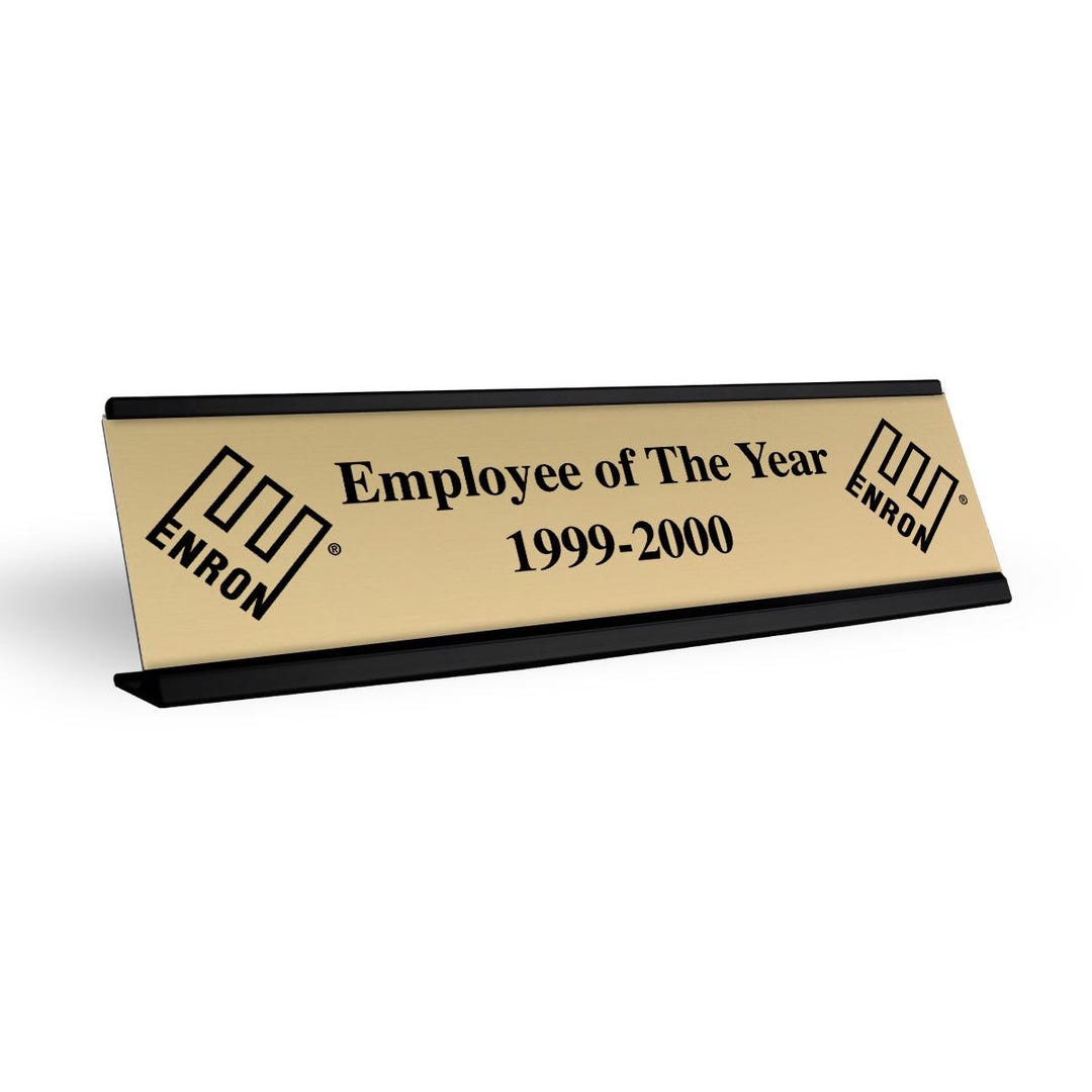 Enron Employee of the Year Desk Name Plate - Etsy