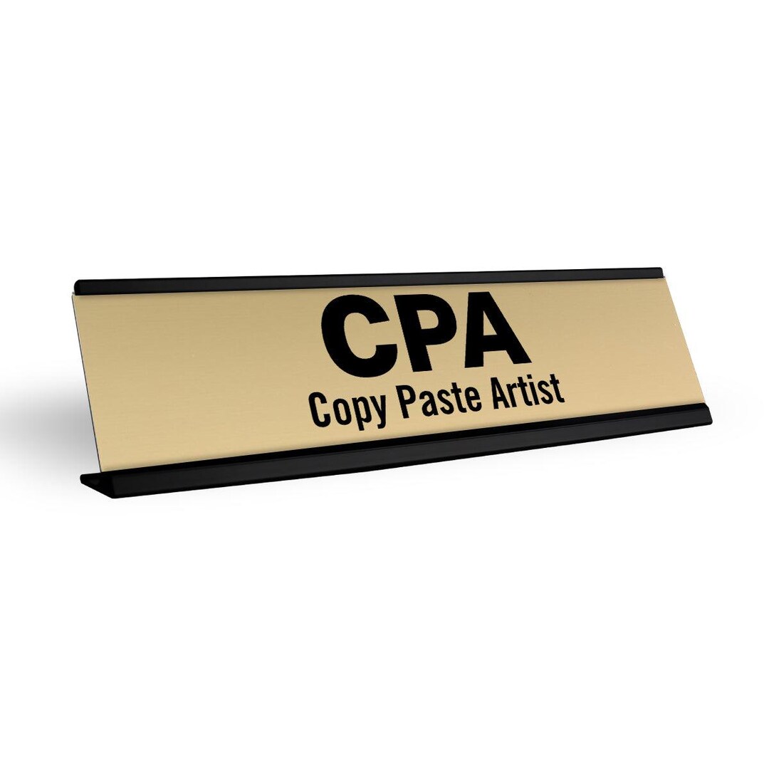 CPA - Copy Paste Artist Desk Name Plate - Etsy