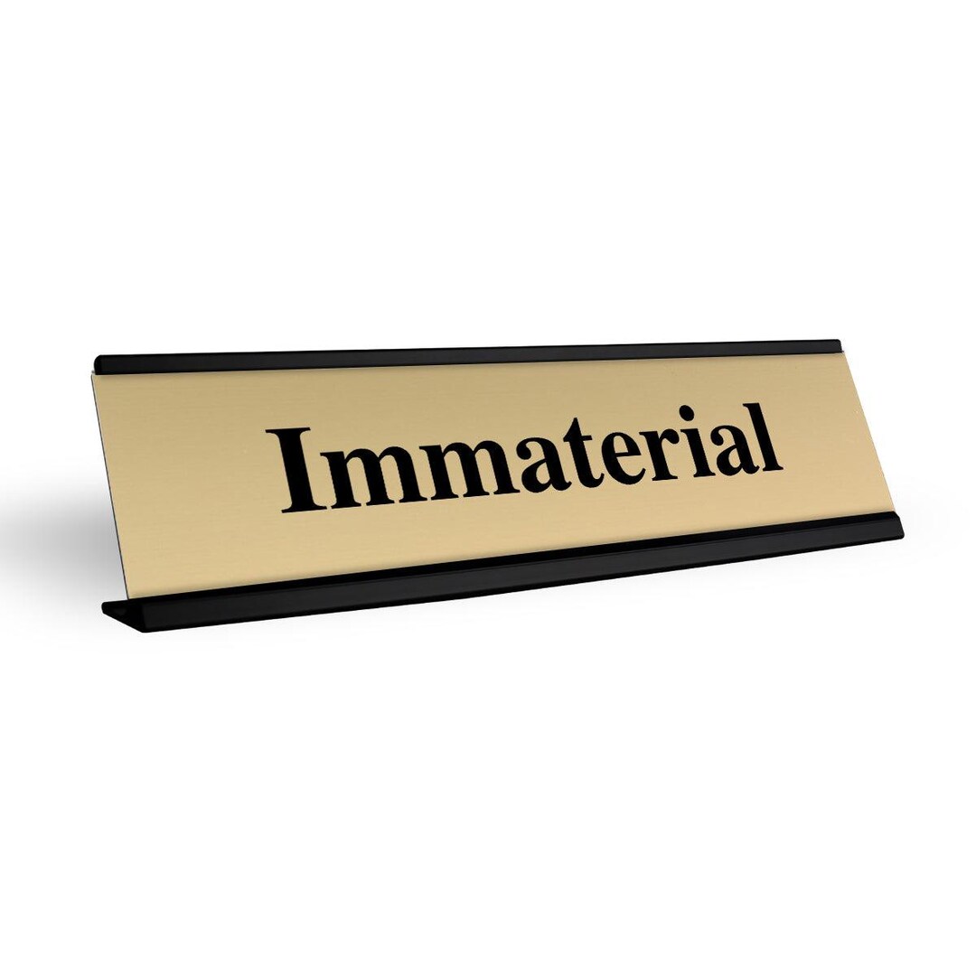 Immaterial Desk Name Plate - Etsy