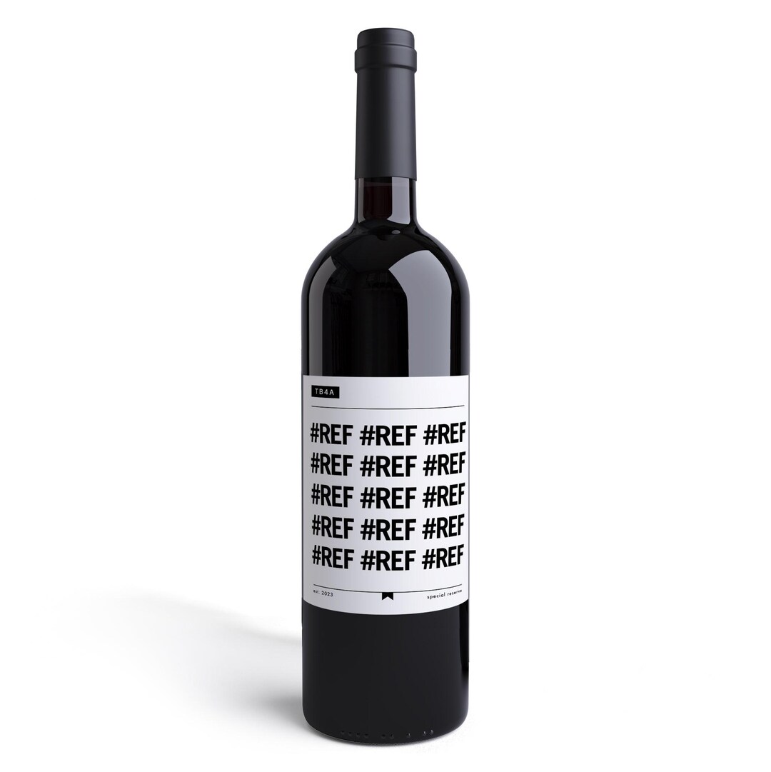 REF! Bottle Label - Etsy