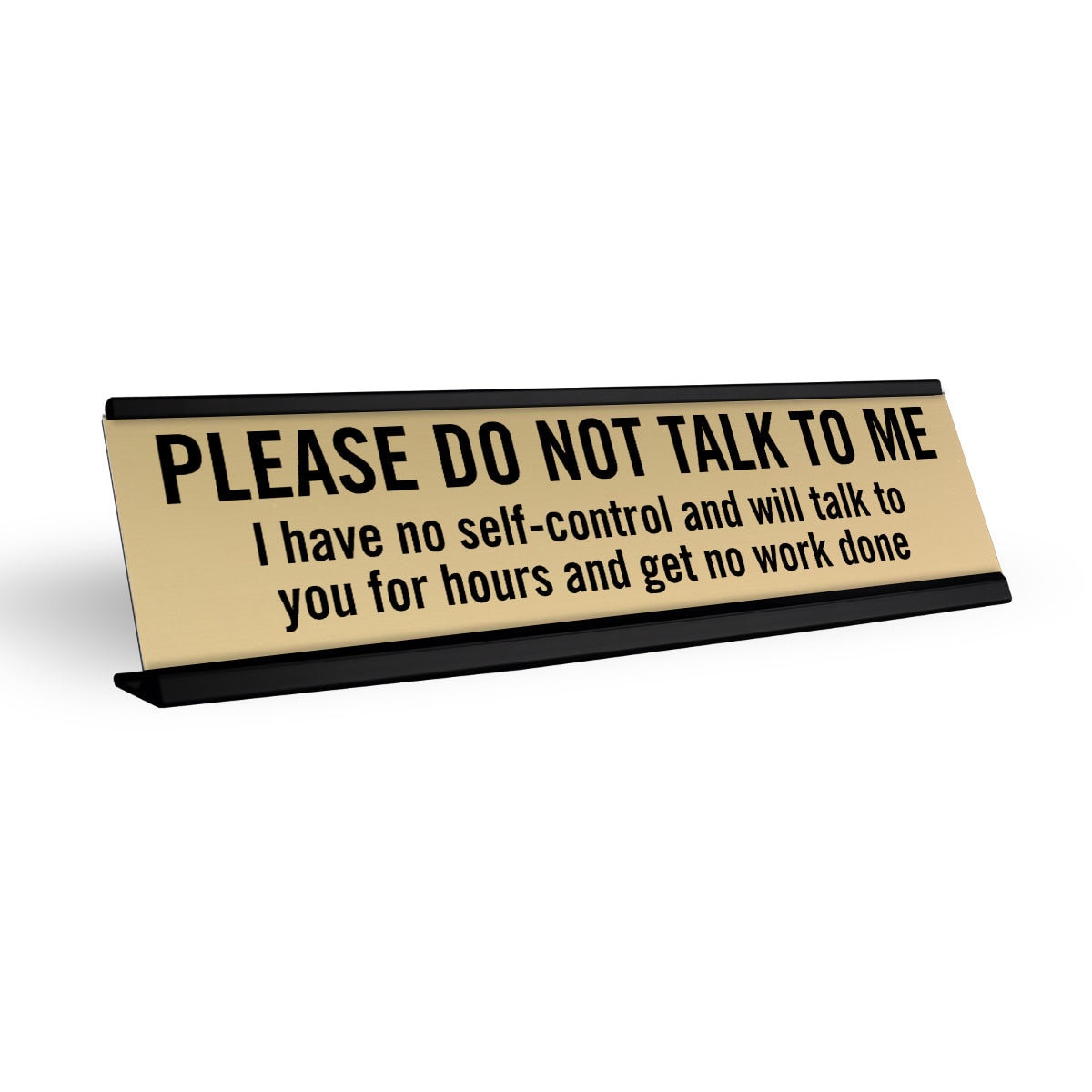 Please Don't Talk to Me Desk Name Plate - Etsy