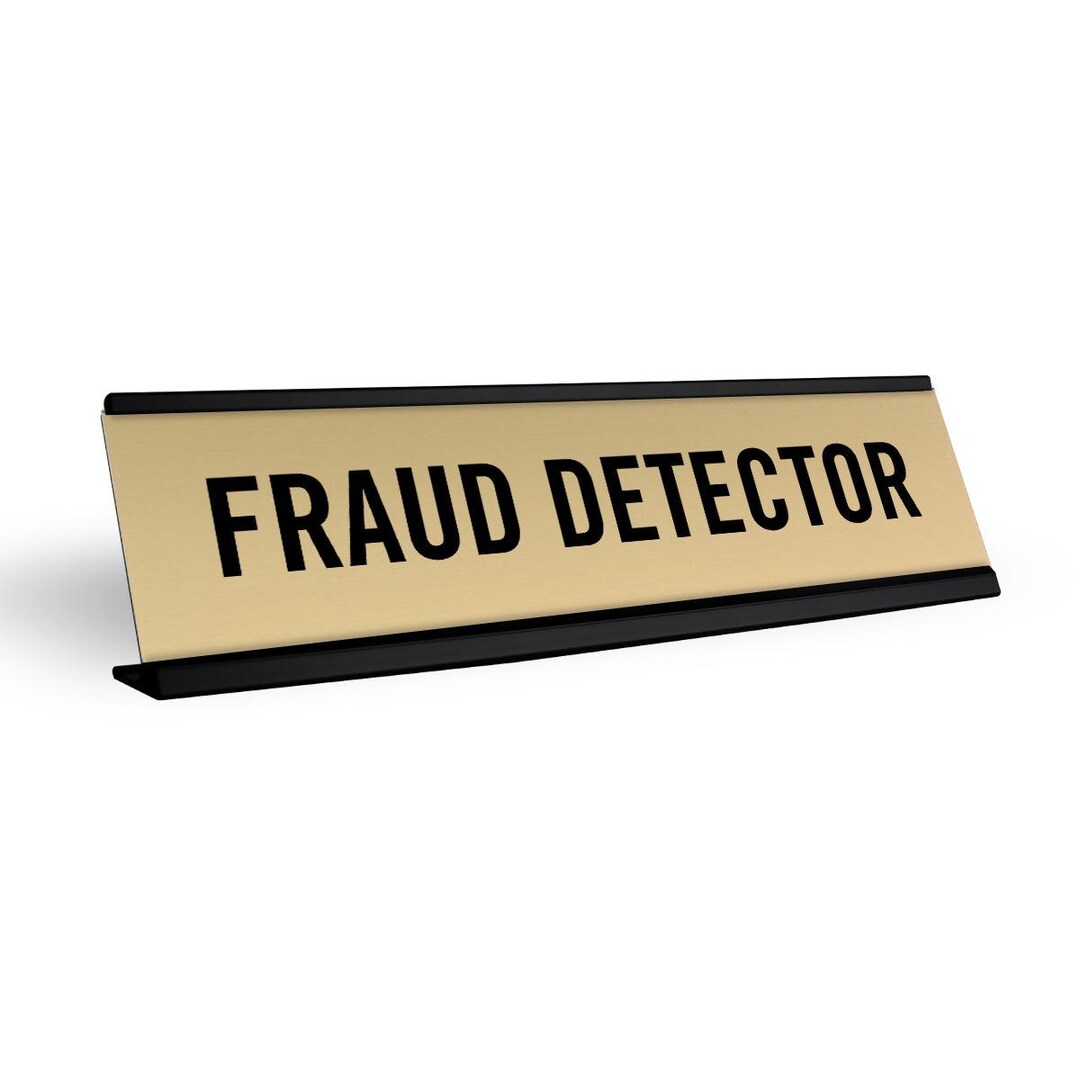Fraud Detector Desk Name Plate - Etsy