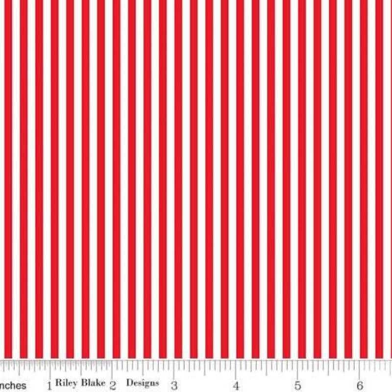 Red Striped Fabric - Etsy