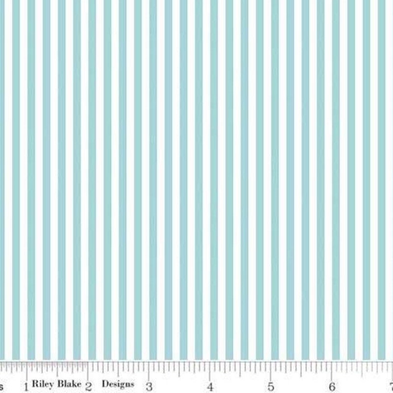 Aqua Striped Fabric - Etsy