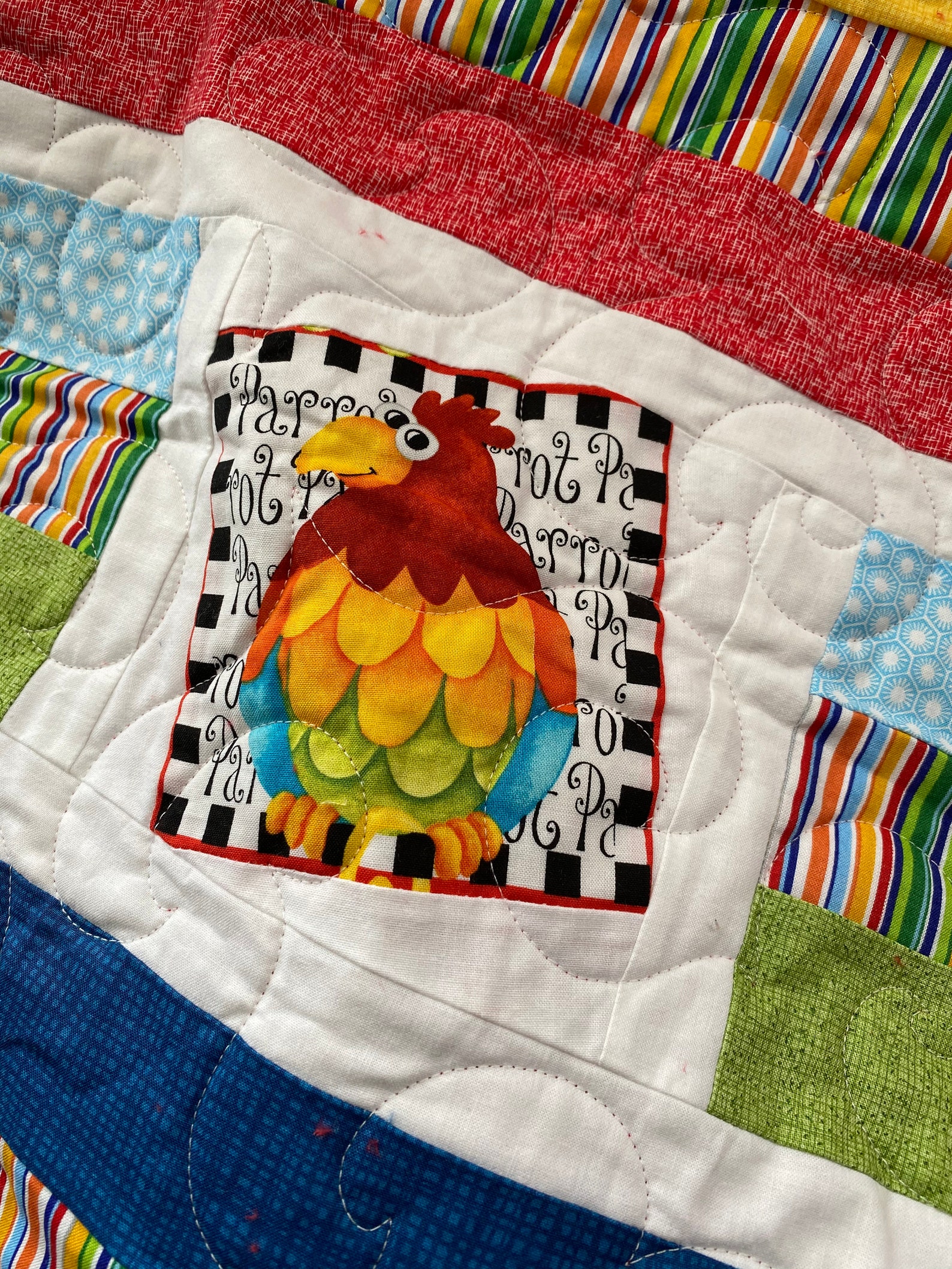 Wonky Strip Quilt for a Boy or Girl With a Plush Red Minky Back - Etsy