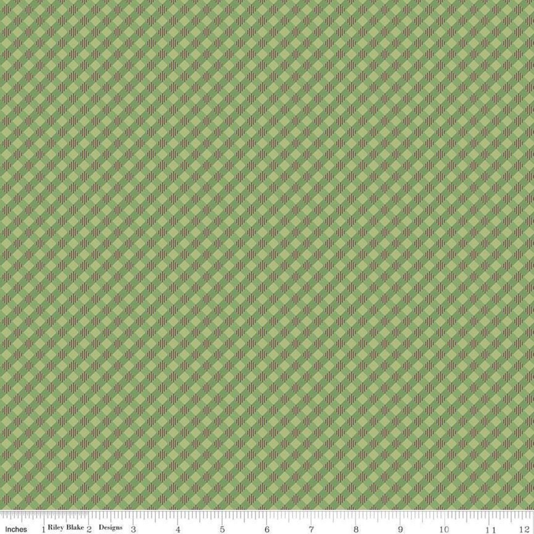 Autumn Gingham Basil by Lori Holt for Riley Blake Designs - C14660 ...