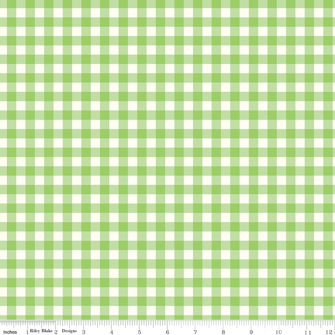 Gingham Cottage Gingham Green by Heather Peterson for Riley Blake ...