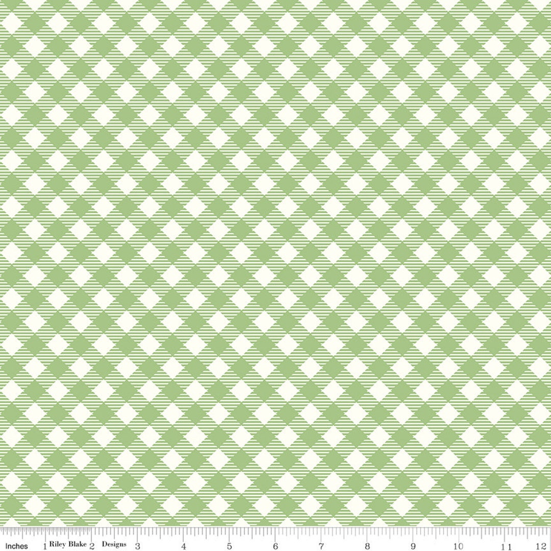 Bee Ginghams Debbie Granny Green by Lori Holt of Bee in My Bonnet for ...