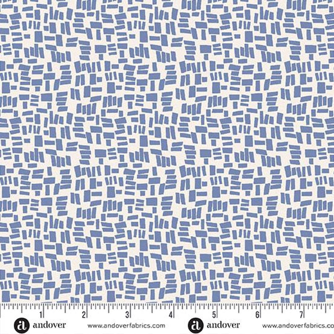 Conway Cottage Blue Cobblestone by Karen Lewis Textiles for Andover ...